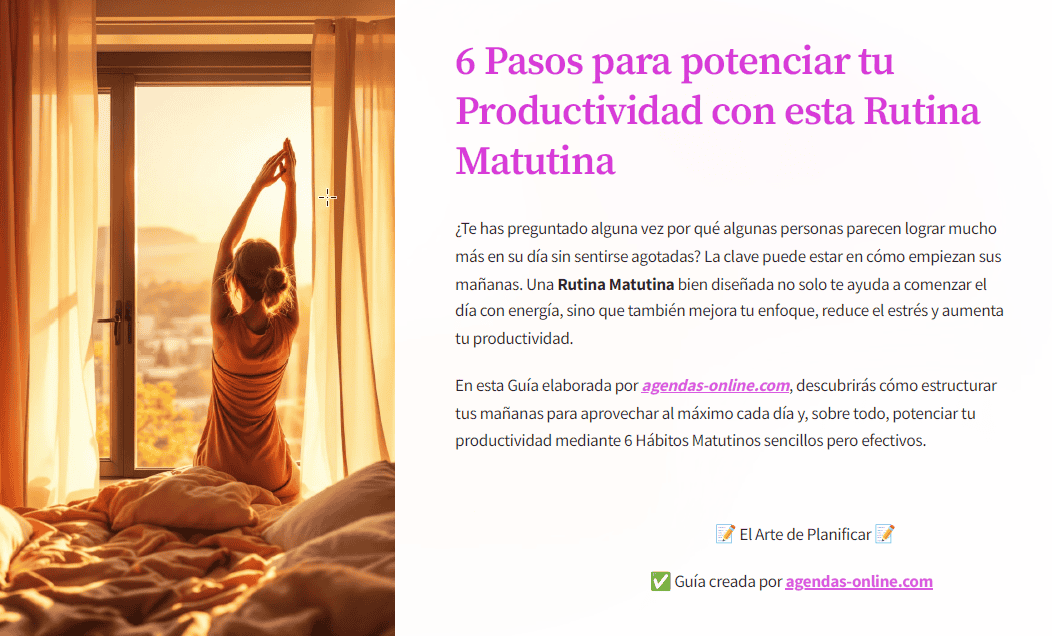 GUÍA GRATIS Rutina Matutina que hará aumentar tu Productividad